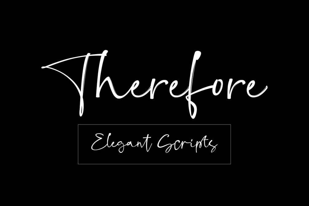 Therefore Script Font
