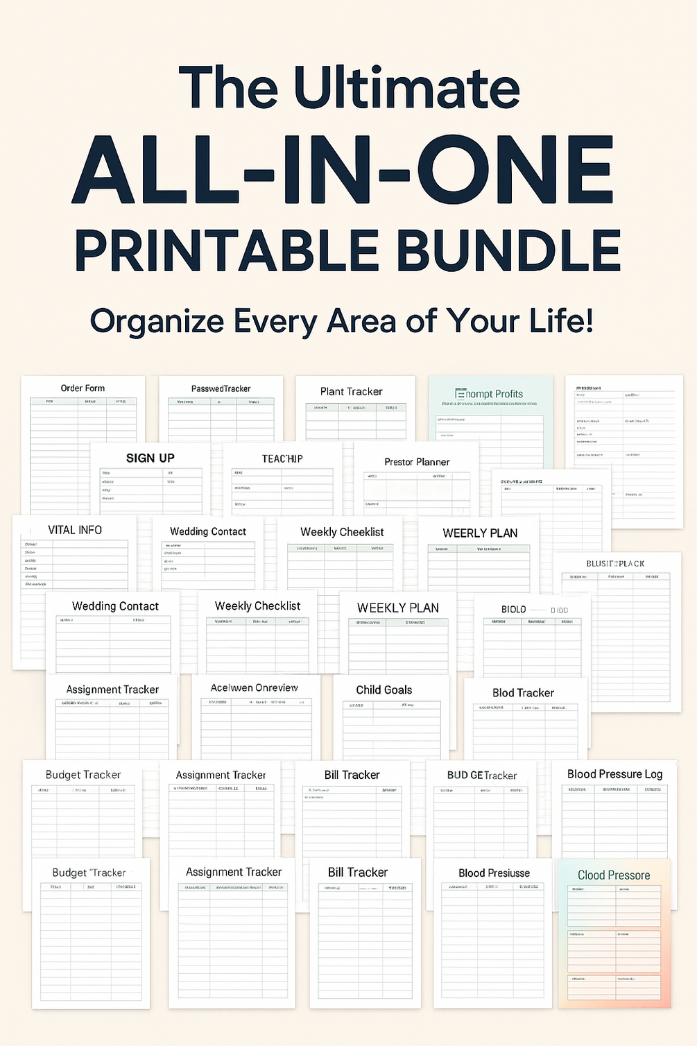 The Ultimate All-in-One Printable Bundle — Organize Every Area of Your Life!
