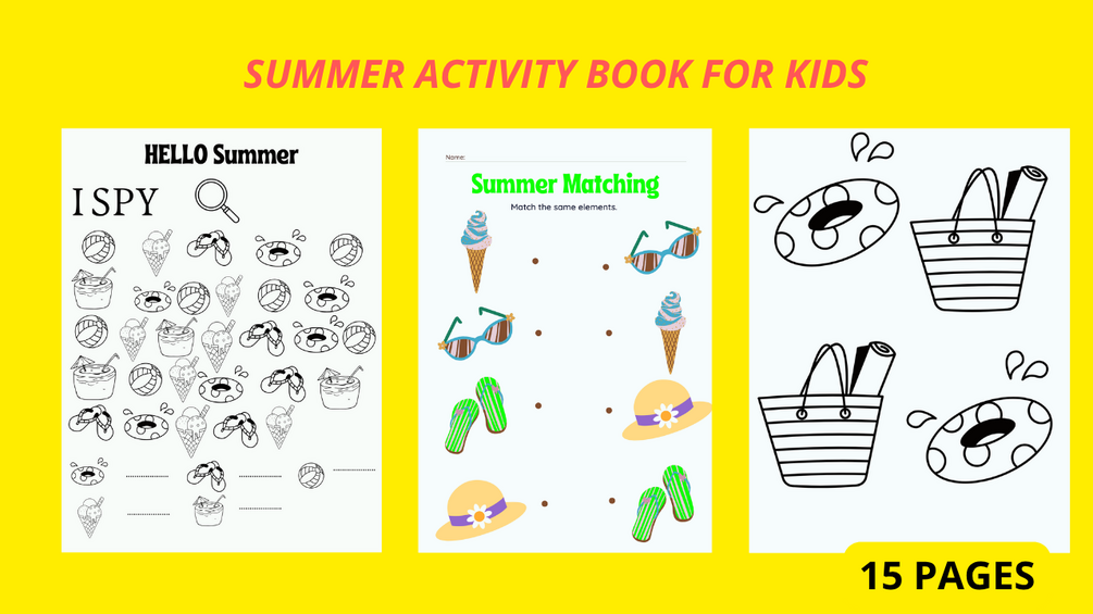 Summer Fun Activity Book for Kids