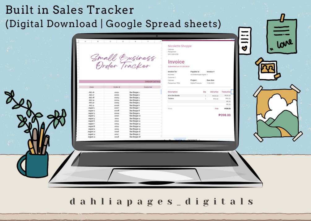 Built-in Sales Tracker by Dahliapages Digitals