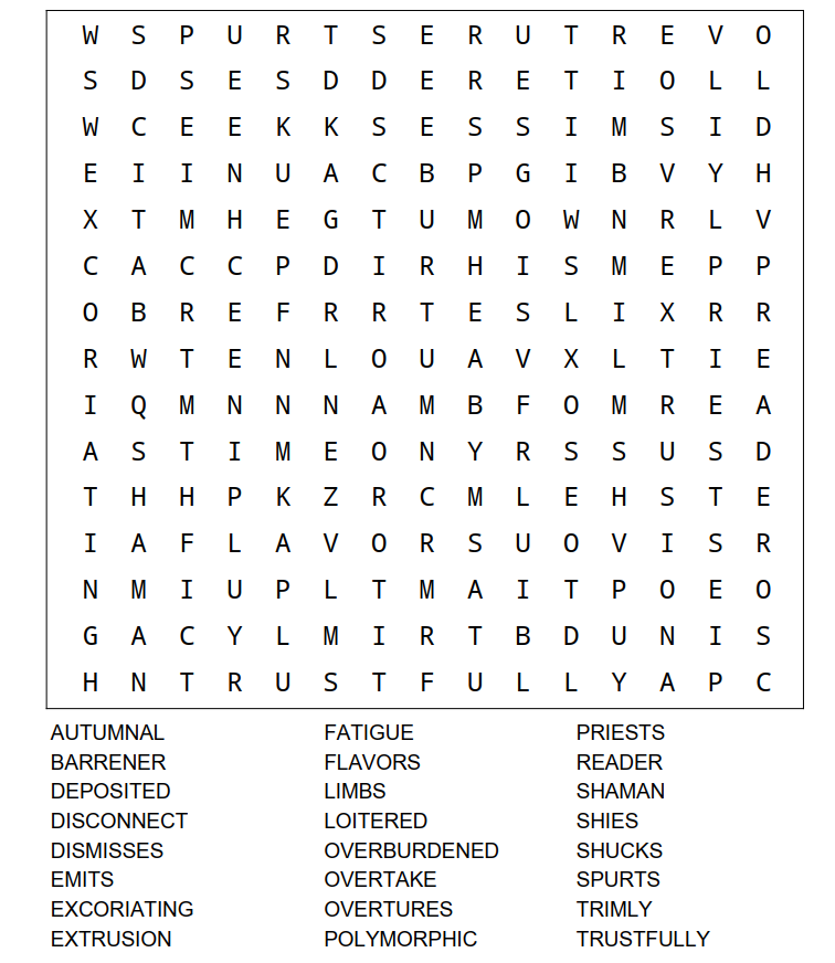 Wordsearch Puzzle Book with solutions volume 2