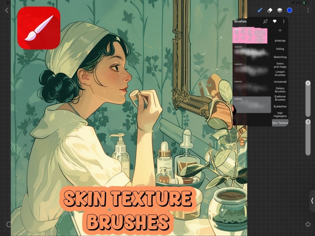Skin texture brushes for infinite Painter and Hipaint