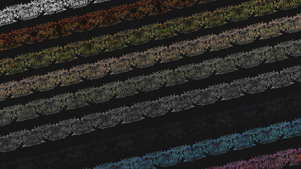 10 Lace Borders and Trims Materials Textures