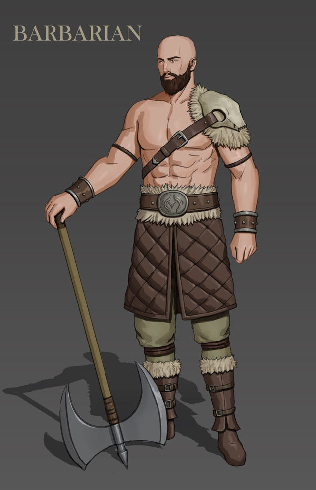Stock Art: Human Barbarian