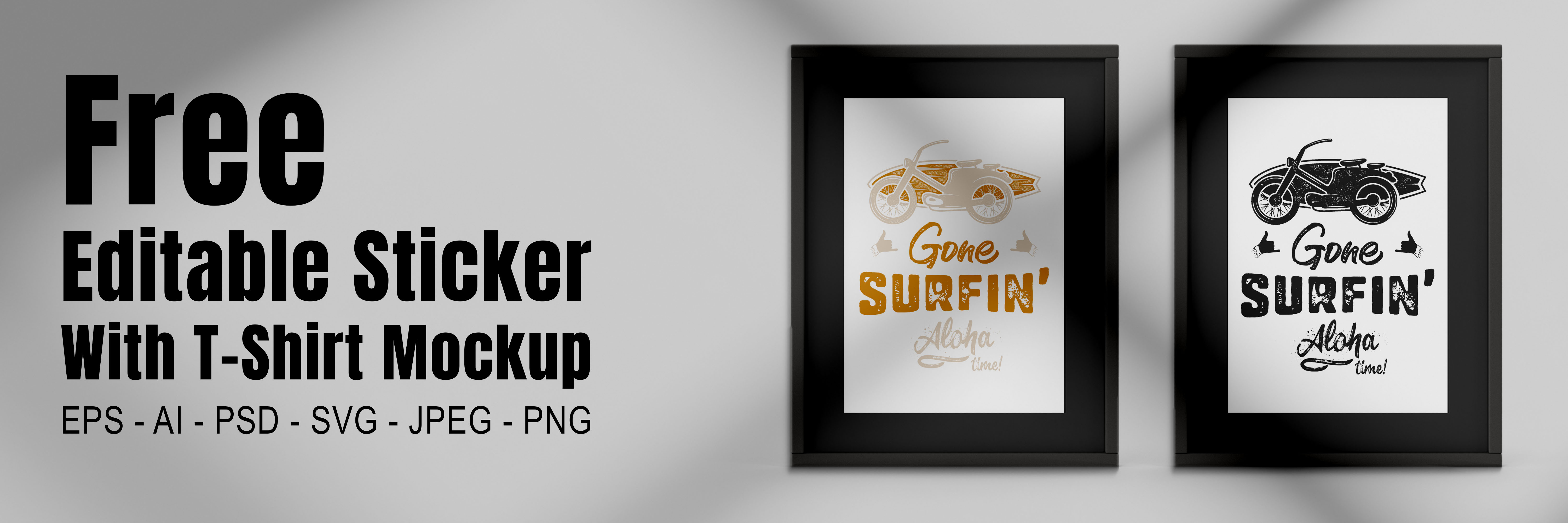 Minimal T-Shirt Mockup with Free High-Quality Editable Sticker