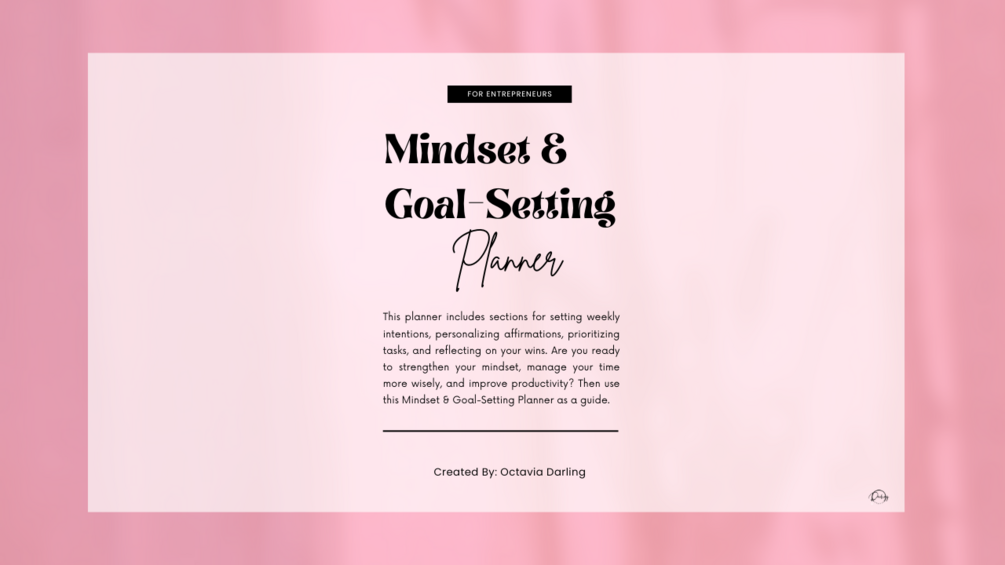 Mindset & Goal-Setting 12-Month Planner