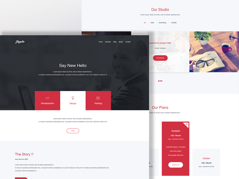 JAYDA - Creative One Page Template