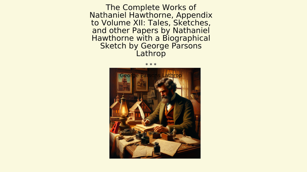 The Complete Works of Nathaniel Hawthorne, Appendix to Volume XII: Tales, Sketches, and other ...