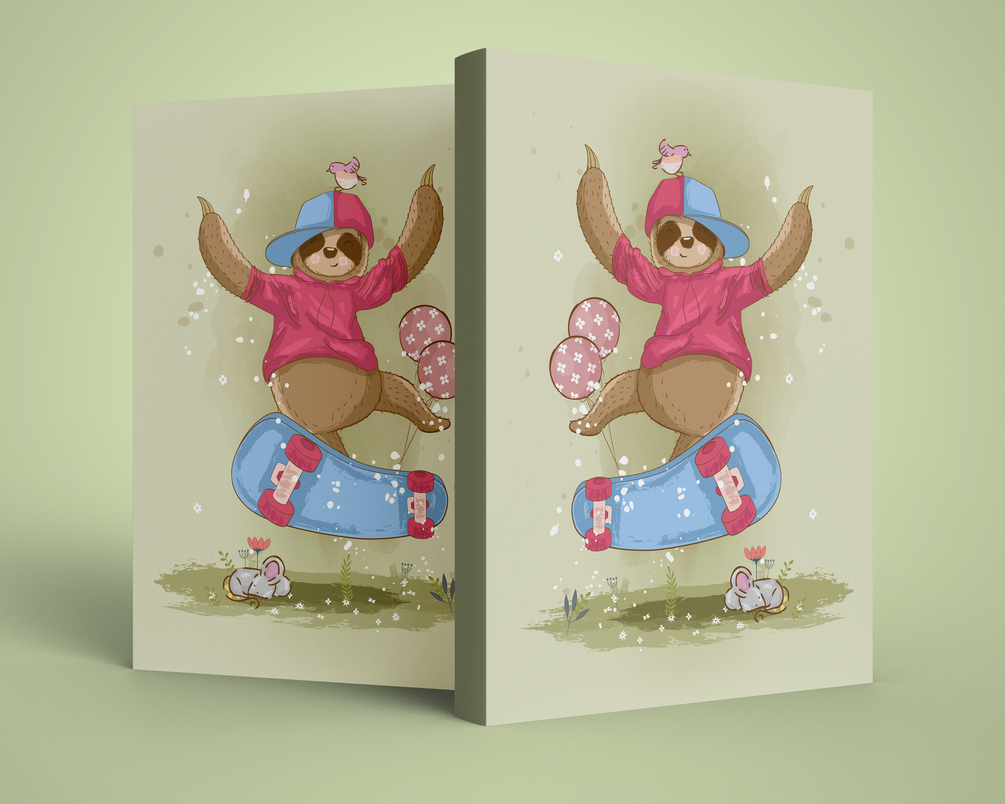 Skate Sloth Book Cover