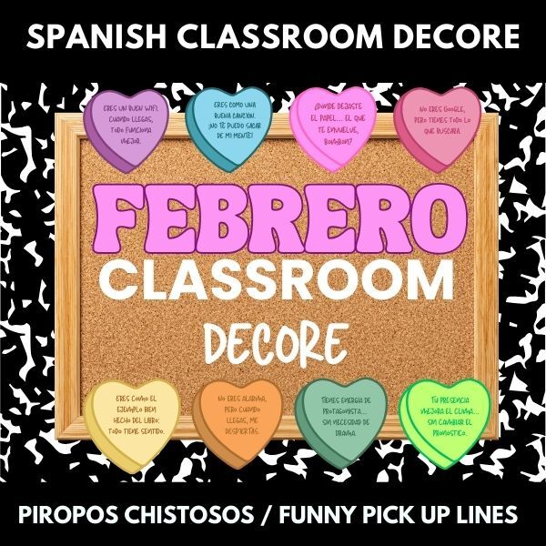Piropos Clean & Inclusivos | Spanish Classroom Decor + Language Tool