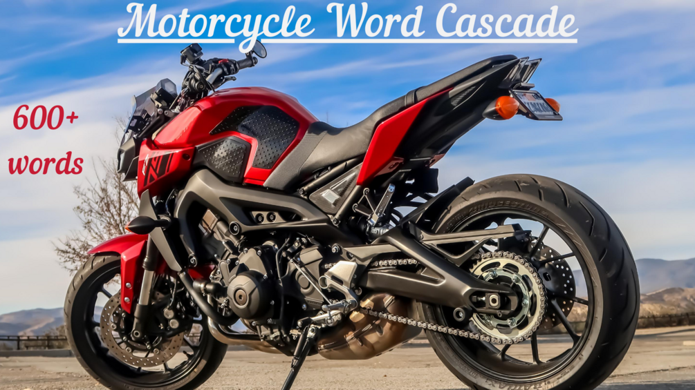 Motorcycle Word Cascade