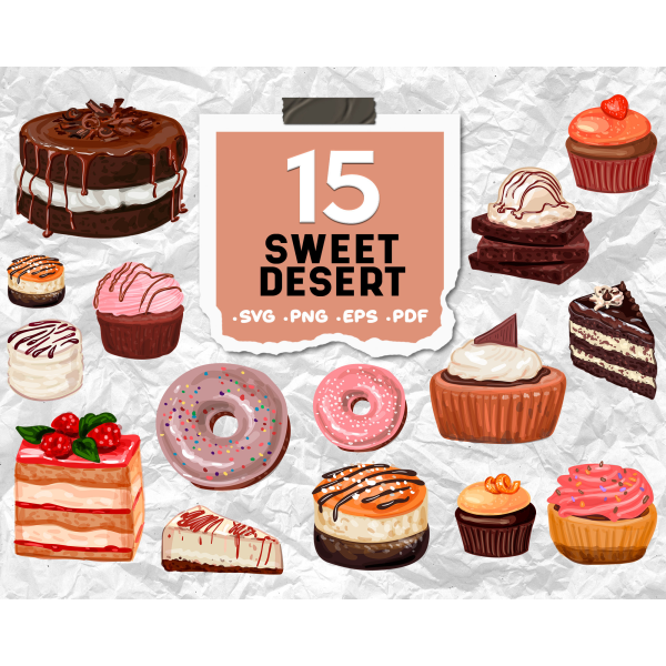 Sweet desert svg,Cupcake SVG Bundle, Cupcake SVG, Cupcake Clipart ...