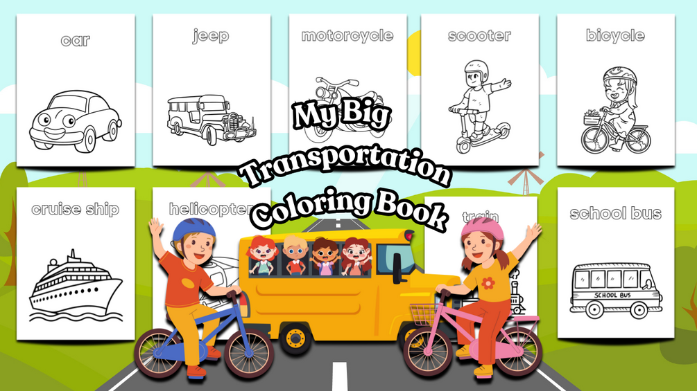 Transportation Coloring Book