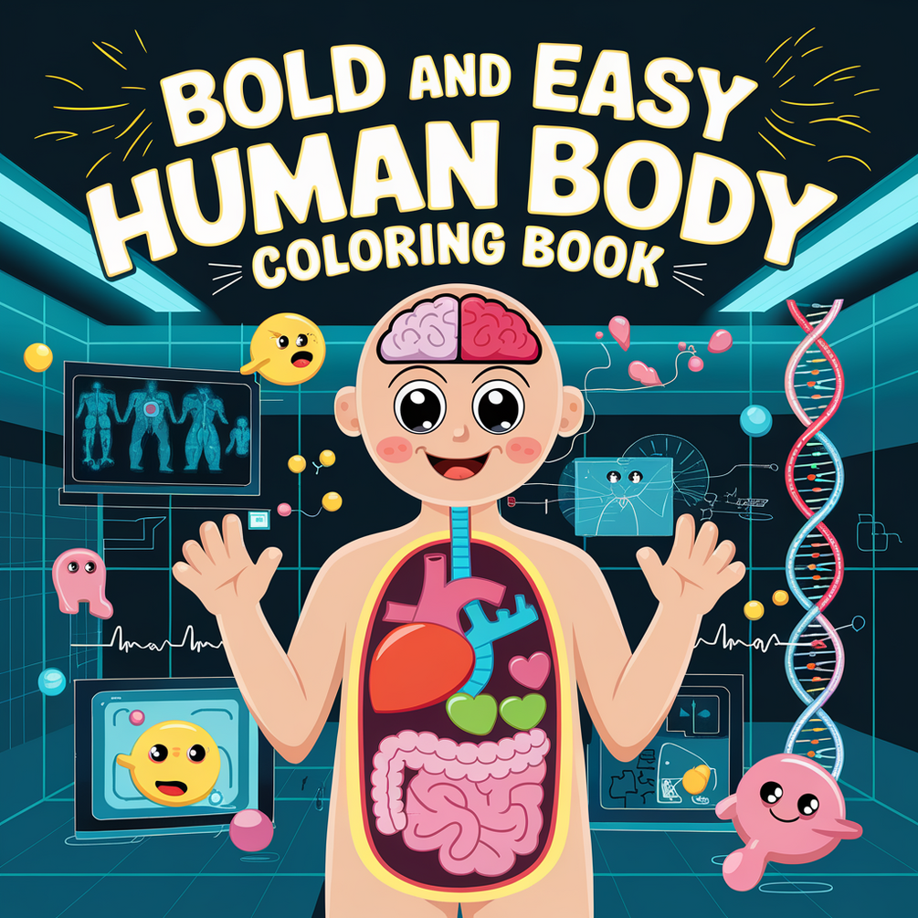 50 Bold & Easy Human Body Anatomy Coloring Pages for Kids – Educational ...