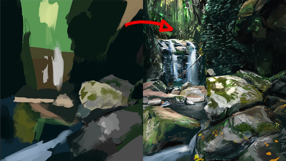 Digital lasso painting real time video process