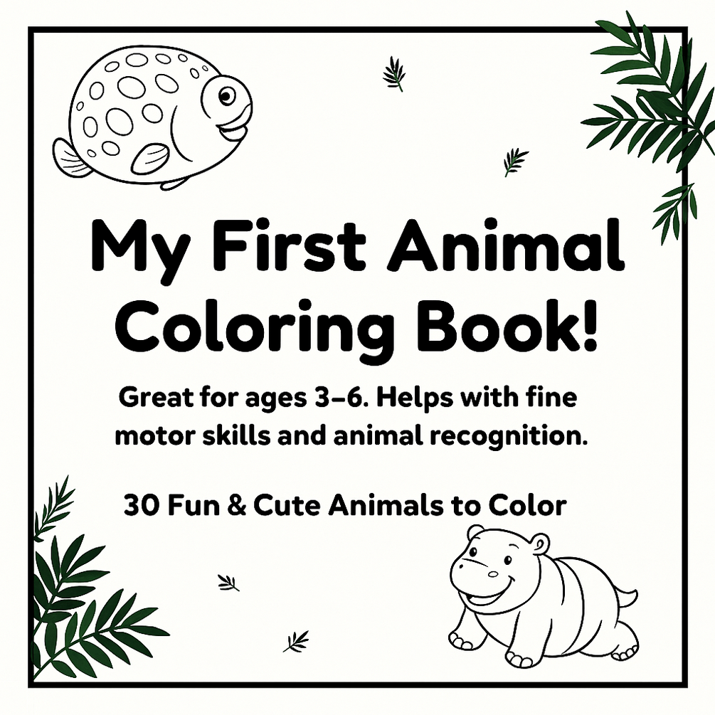 My First Animal Coloring Book! - Great for ages 3–6. Helps with fine ...