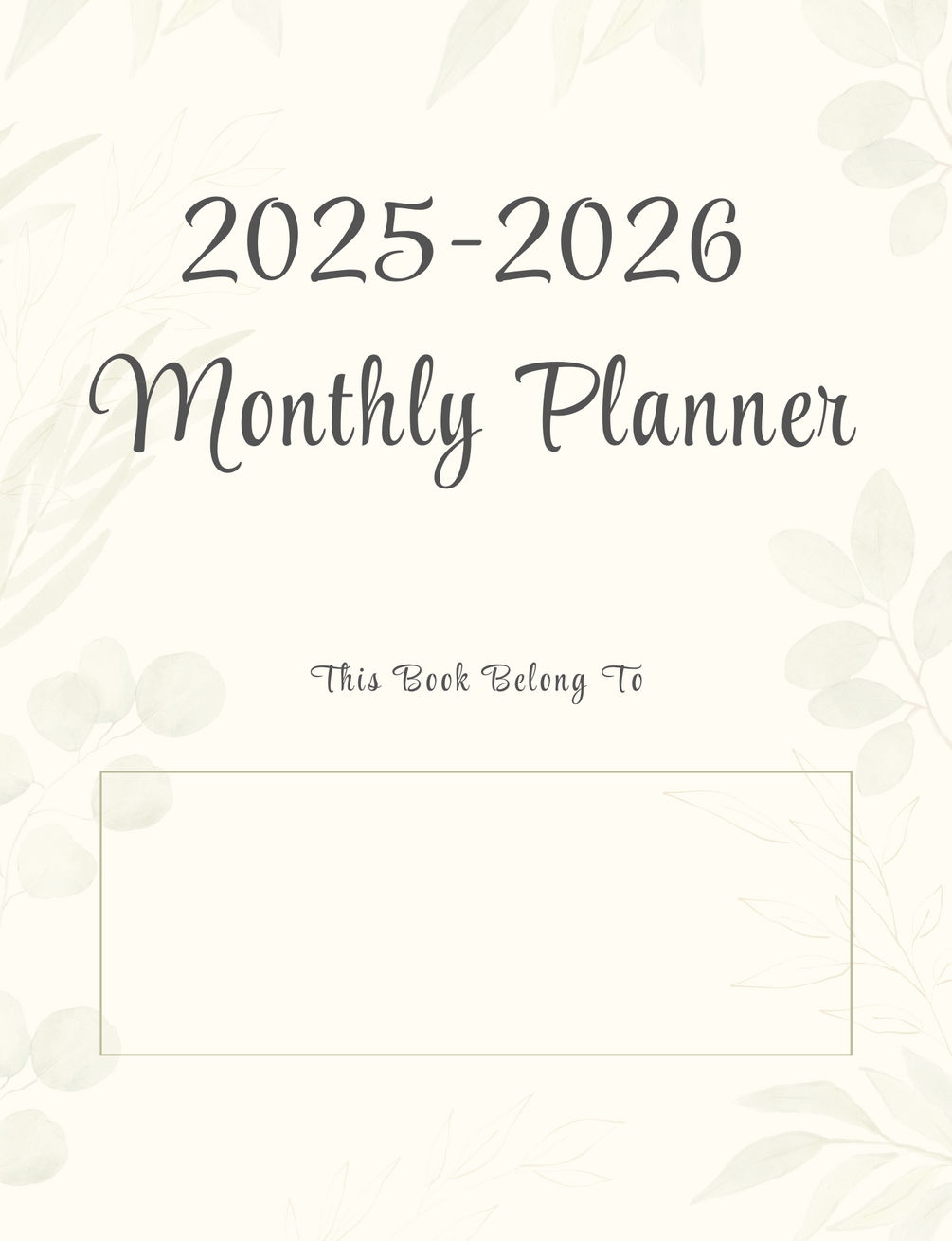 2025–2026 Step-by-Step Monthly Planner – Printable Goal Organizer ...