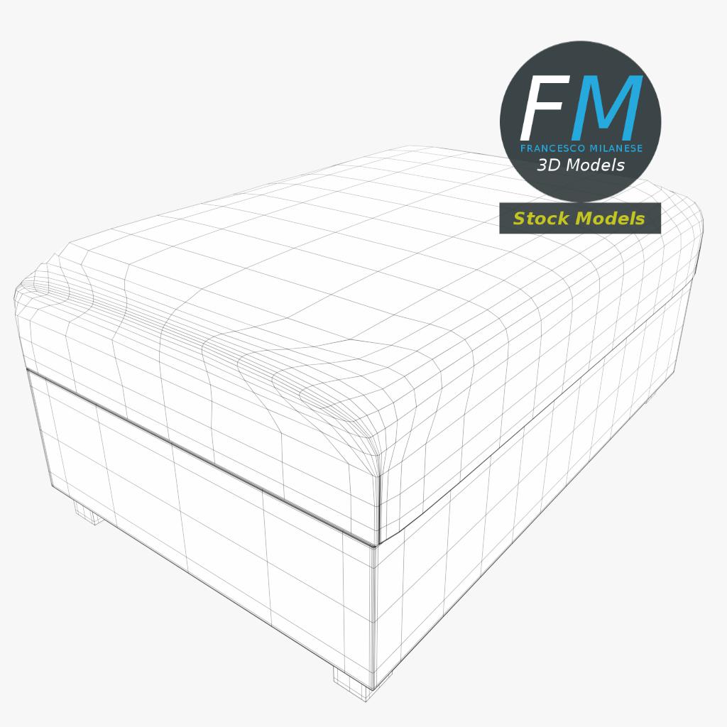 3D MODEL - Upholstered footstool