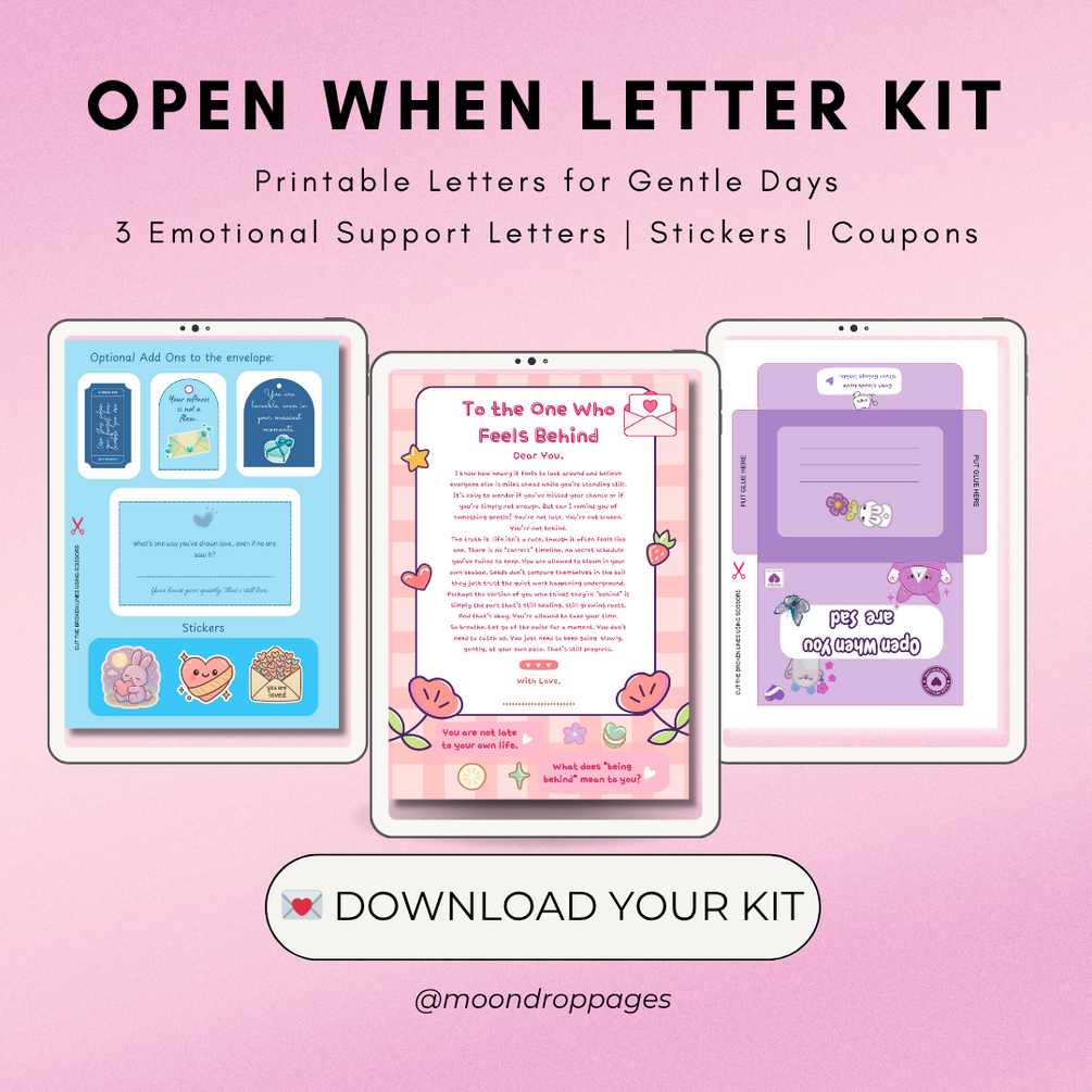 Open When You Feel Behind - 3 Printable Letters for the Days That Feel ...