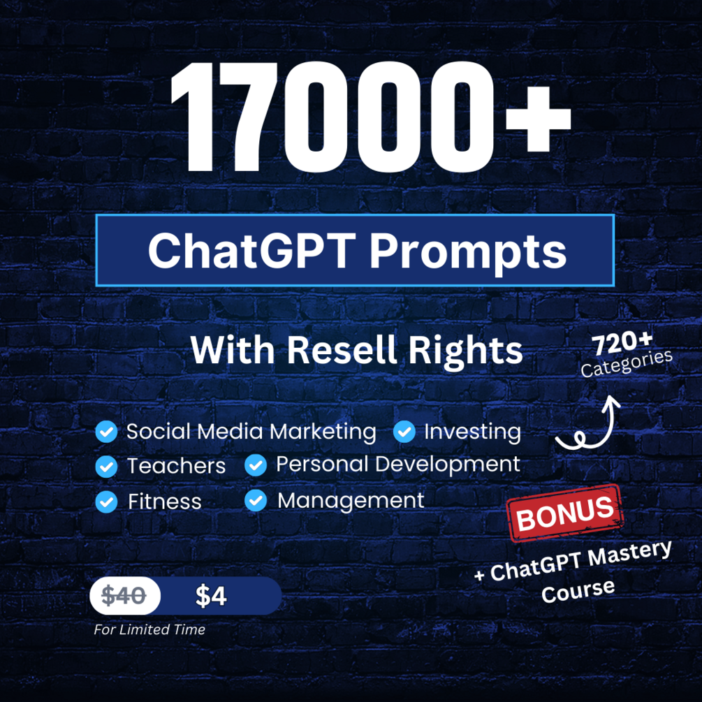 17000+ ChatGPT Prompts (Mega Prompt Collection)