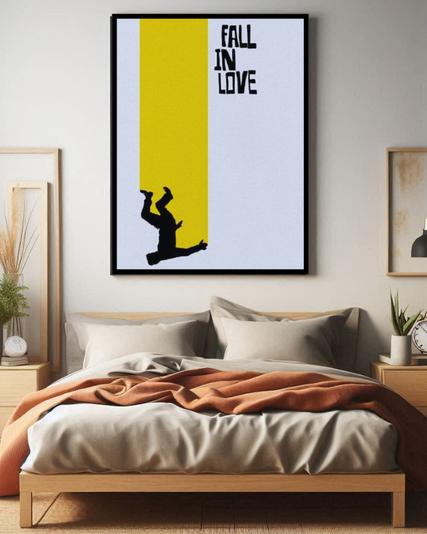 "Fall in Love – Bold & Artistic Wall Art for Men’s Rooms"