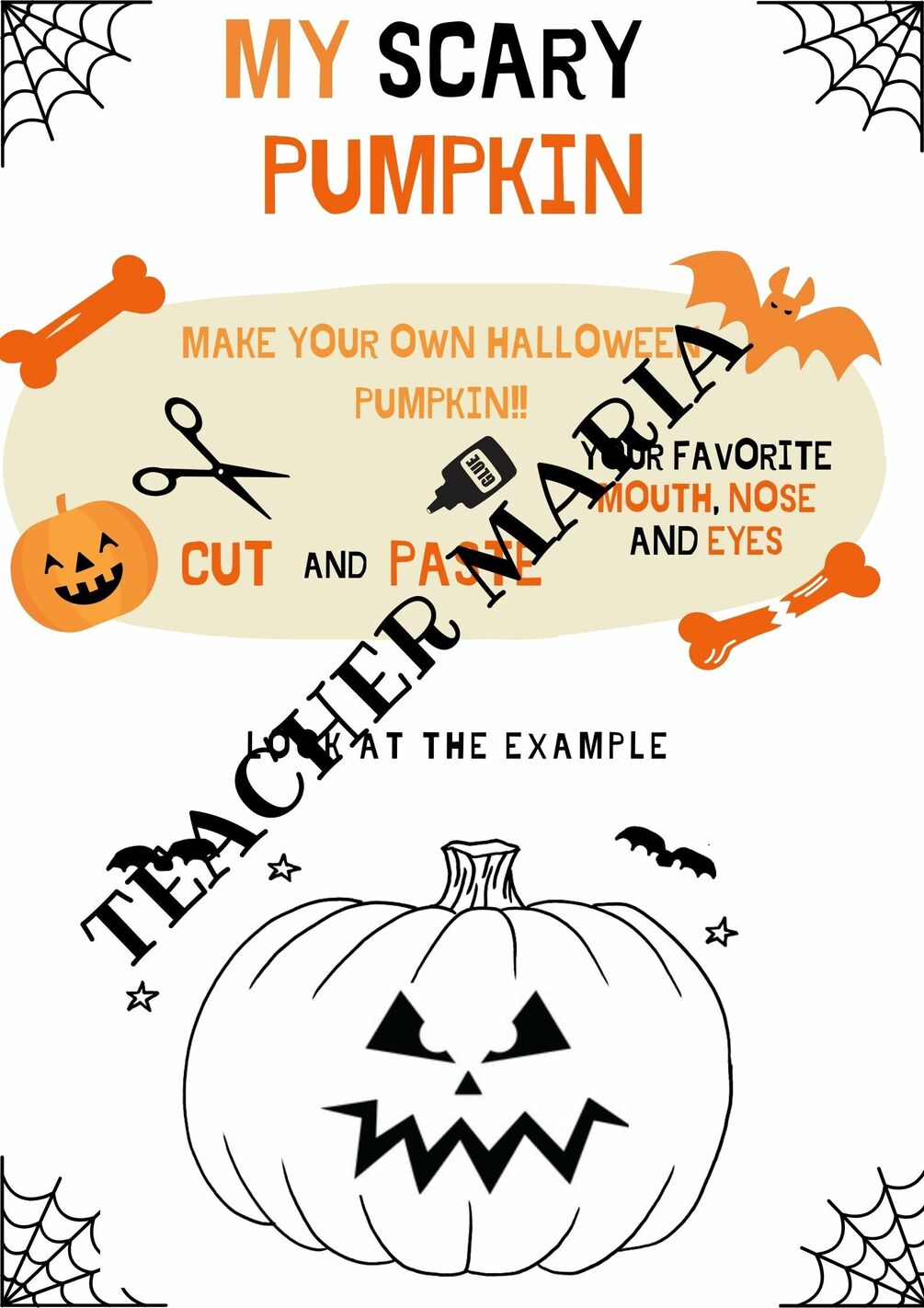 Halloween pumpking (1st,2nd graders)