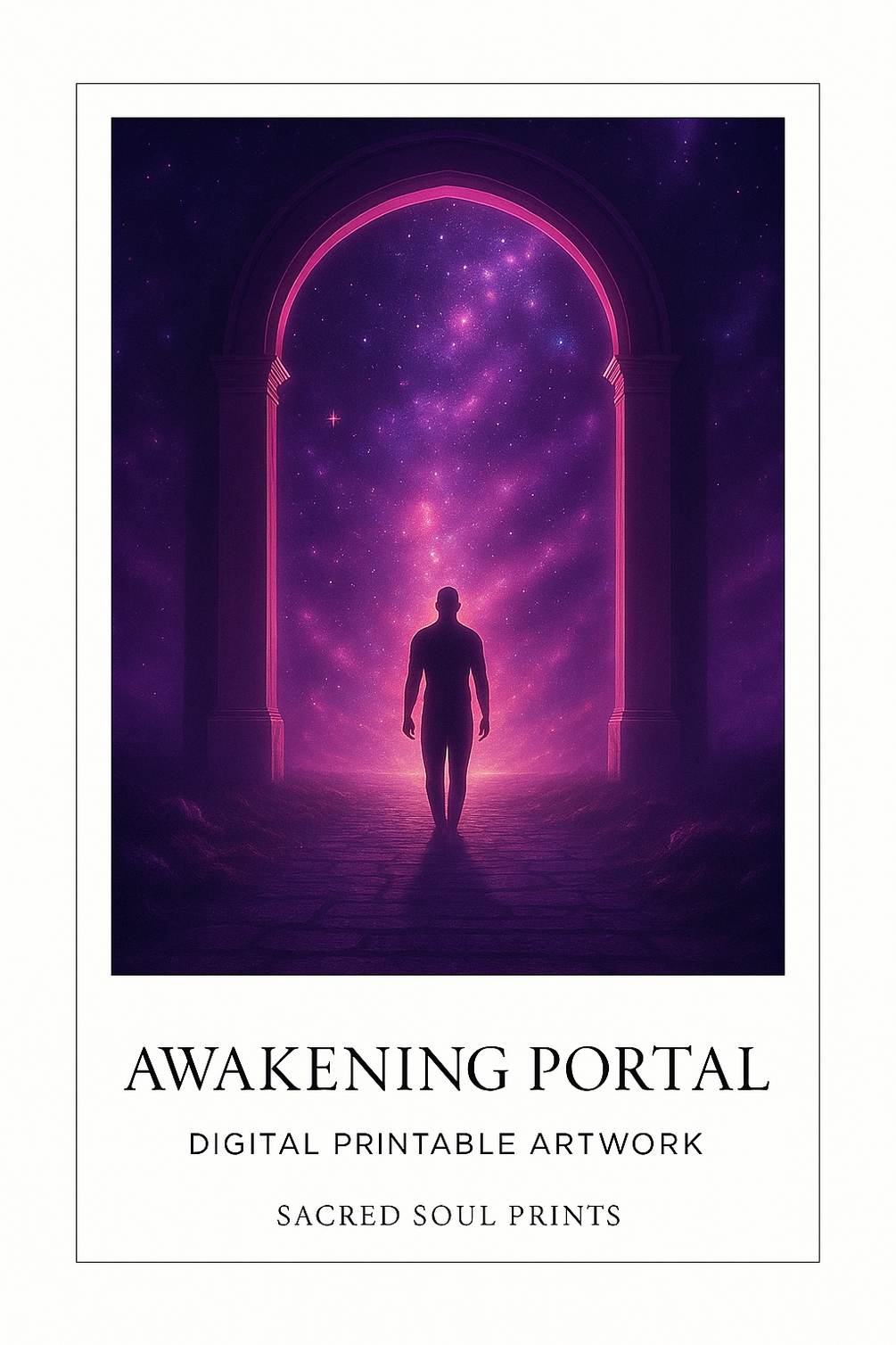 Awakening Portal – Cosmic Spiritual Printable Wall Art (A4, A3, 8×10 ...