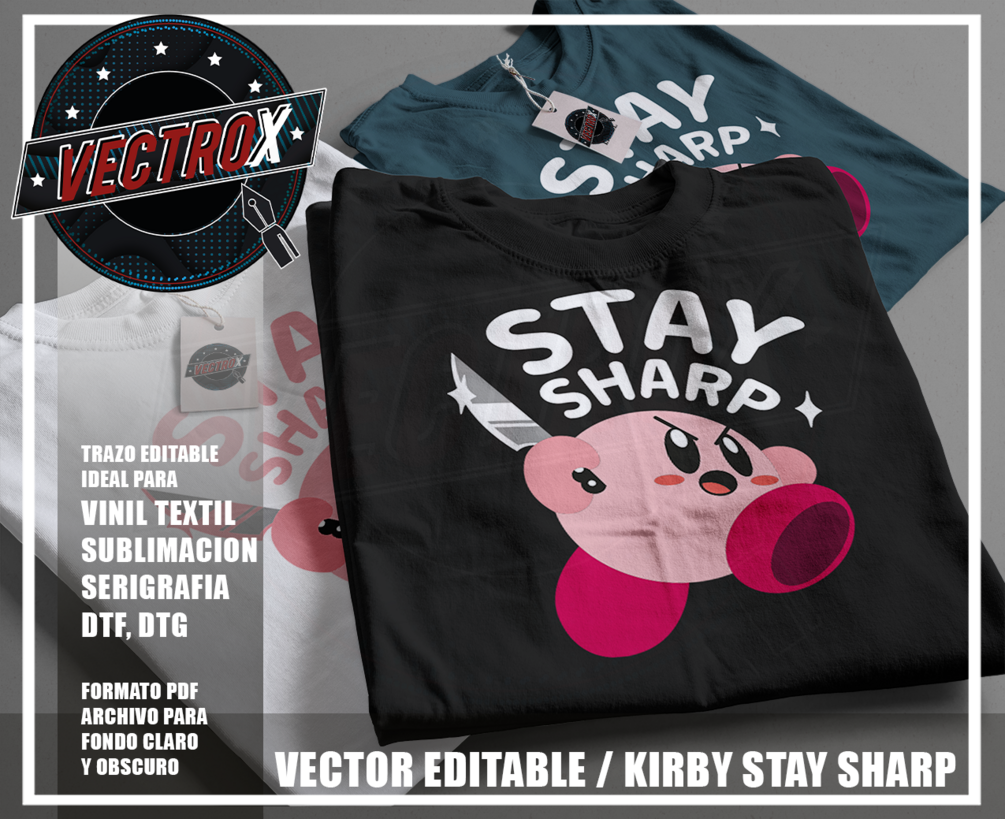 Vector Editable - Kirby Stay Sharp