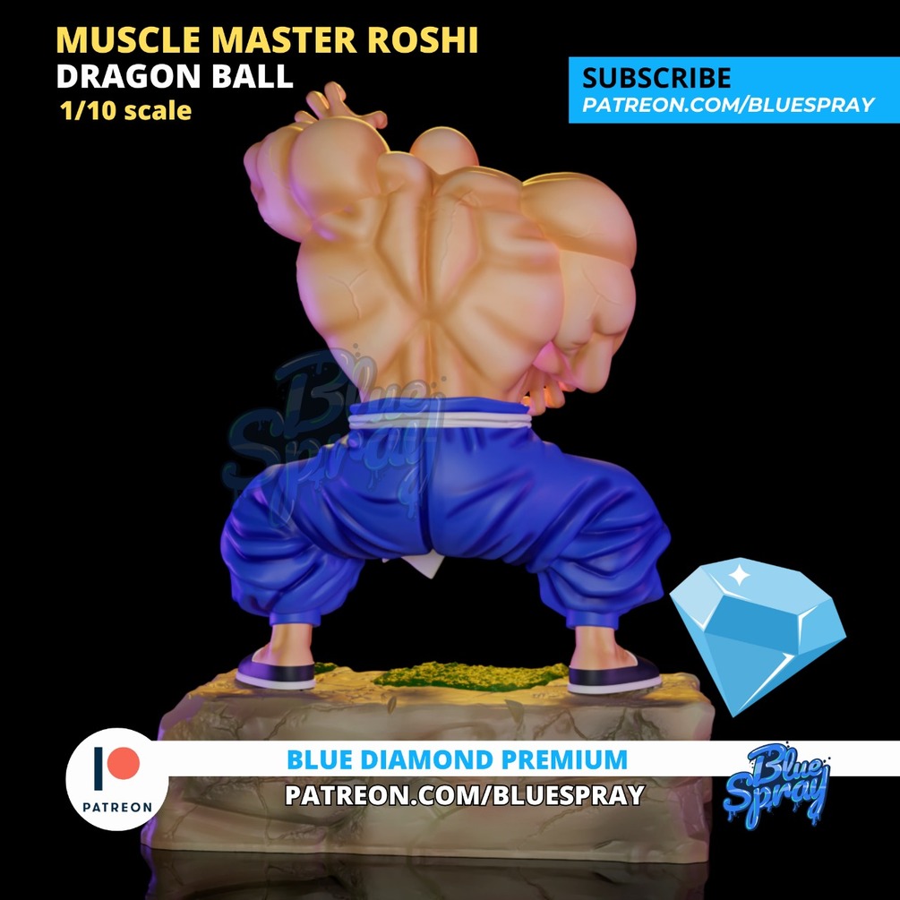 Muscle Master Roshi Sculpture (Dragon Ball) - BlueSpray3D Models