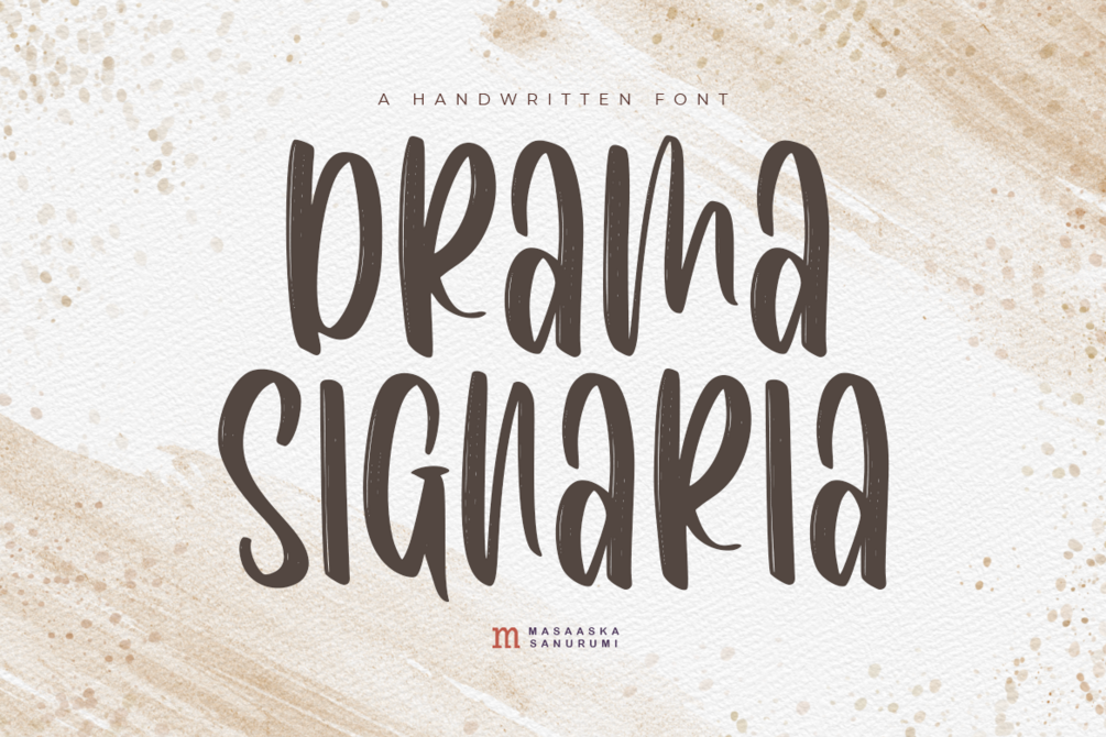 Drama Signaria | A Brush Script Font