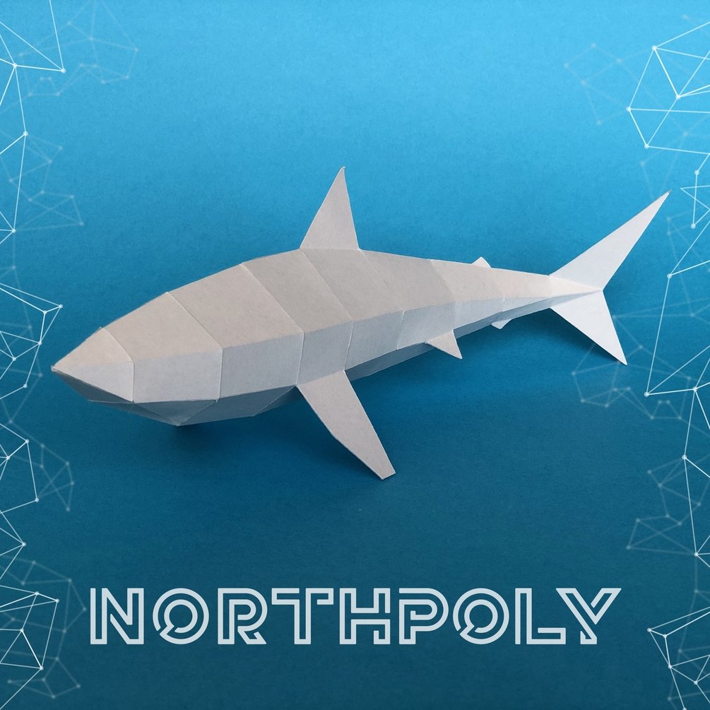 Shark Papercraft, Pdf, Gurko, Pepakura, Template, 3D Origami, Paper ...