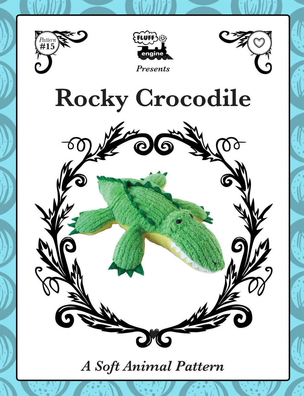 Plush Toy Crocodile Sewing Pattern