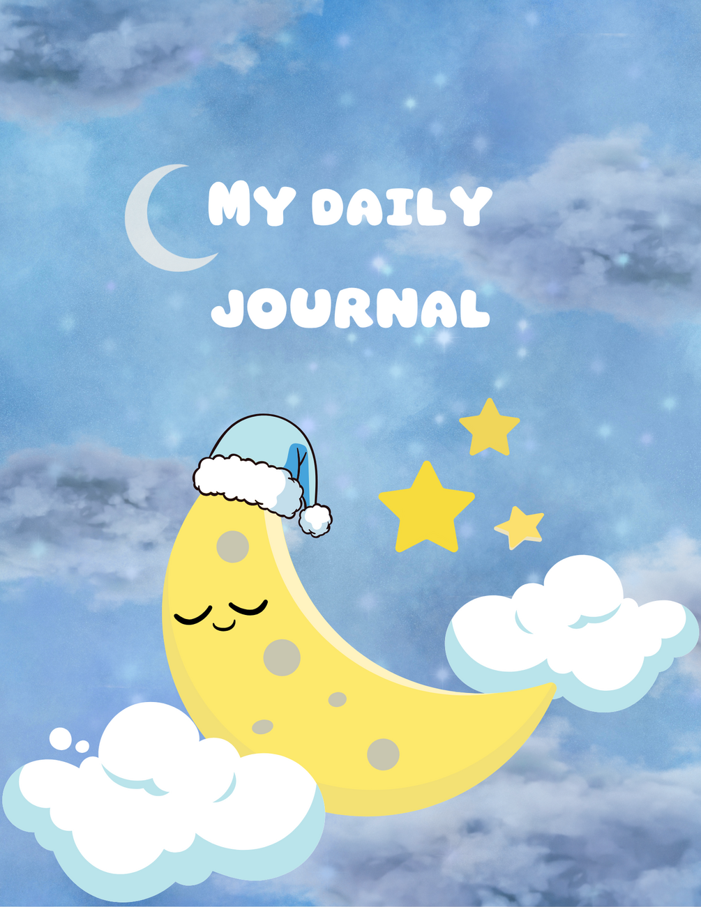 Midnight Serenity: Watercolor Moonlight Journal