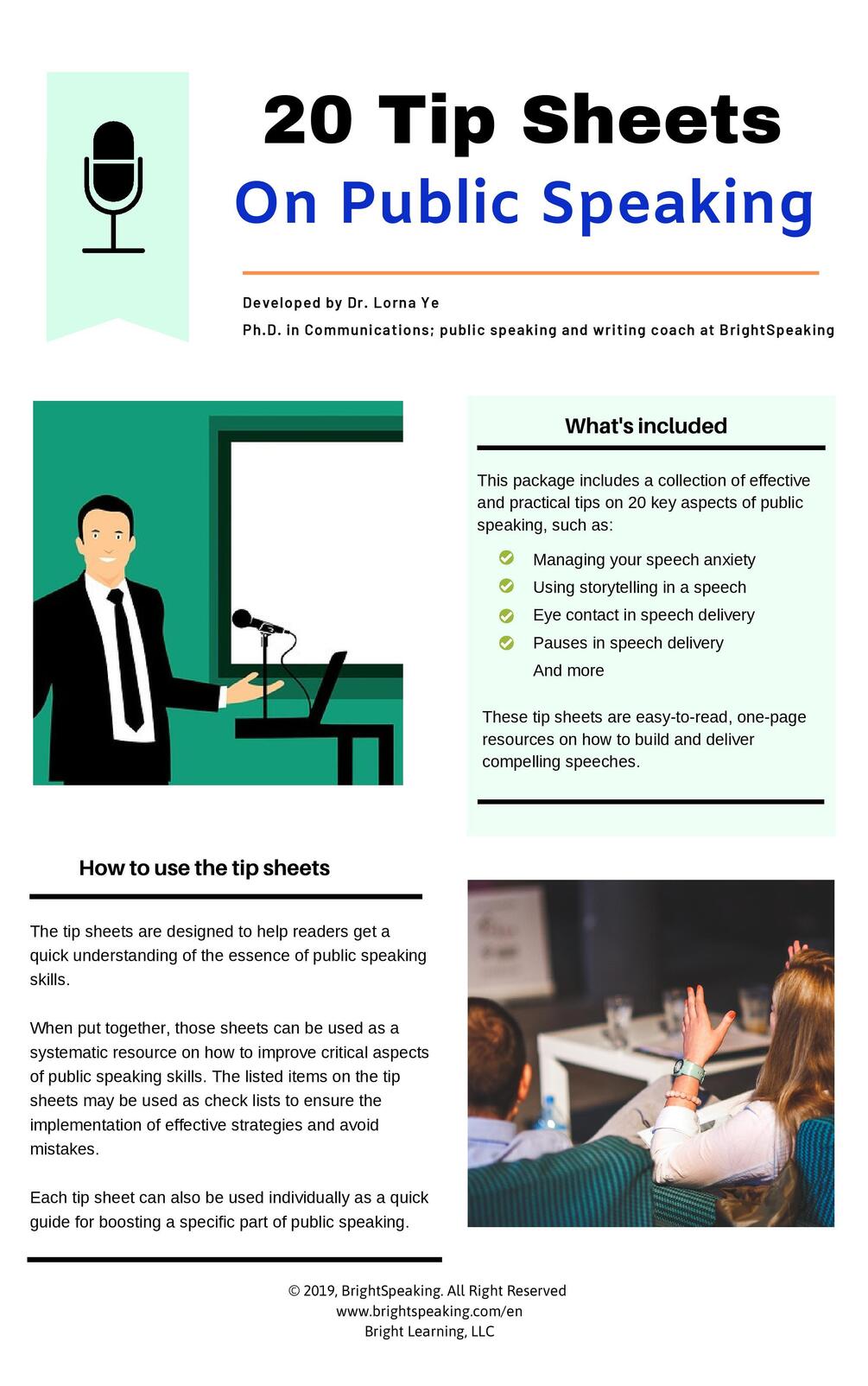 20 Tip Sheets on Public Speaking