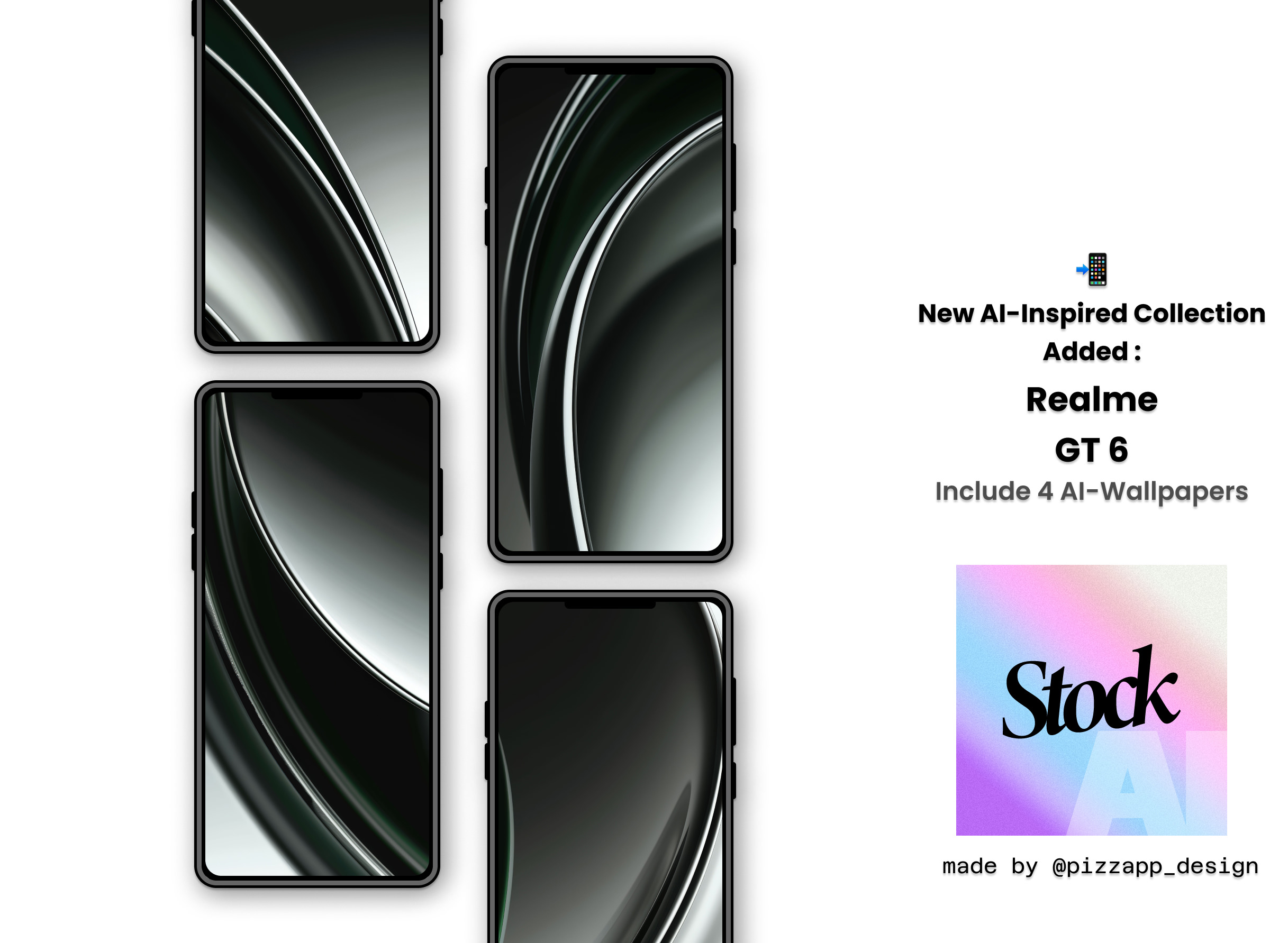⭐️ 4 NEW Wallpapers ⭐️ Realme GT 6 / AI-Inspired Wallpapers now available inside StockAI ...