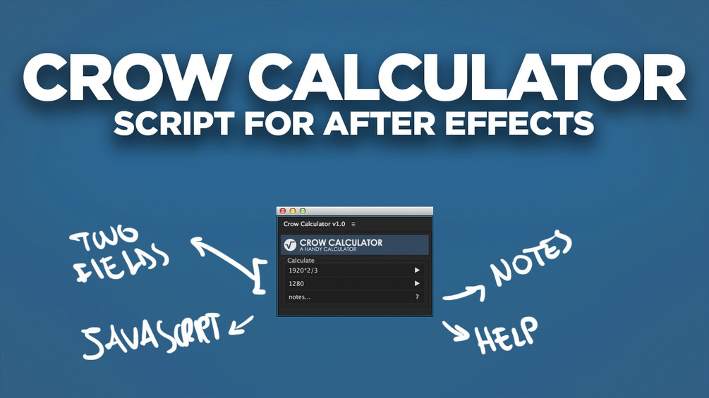Crow Calculator Script for After Effects