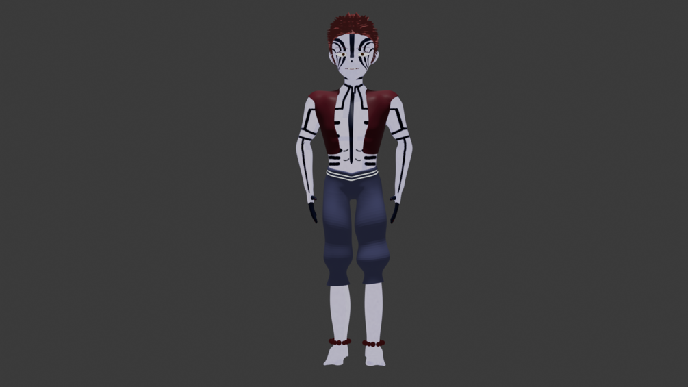 akaza 3d model (fbx,blend.)