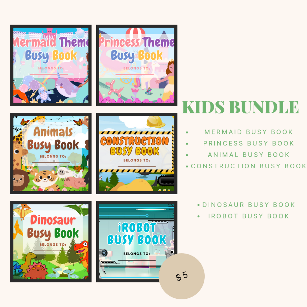 6 in 1 Kids Bundle Busy Books