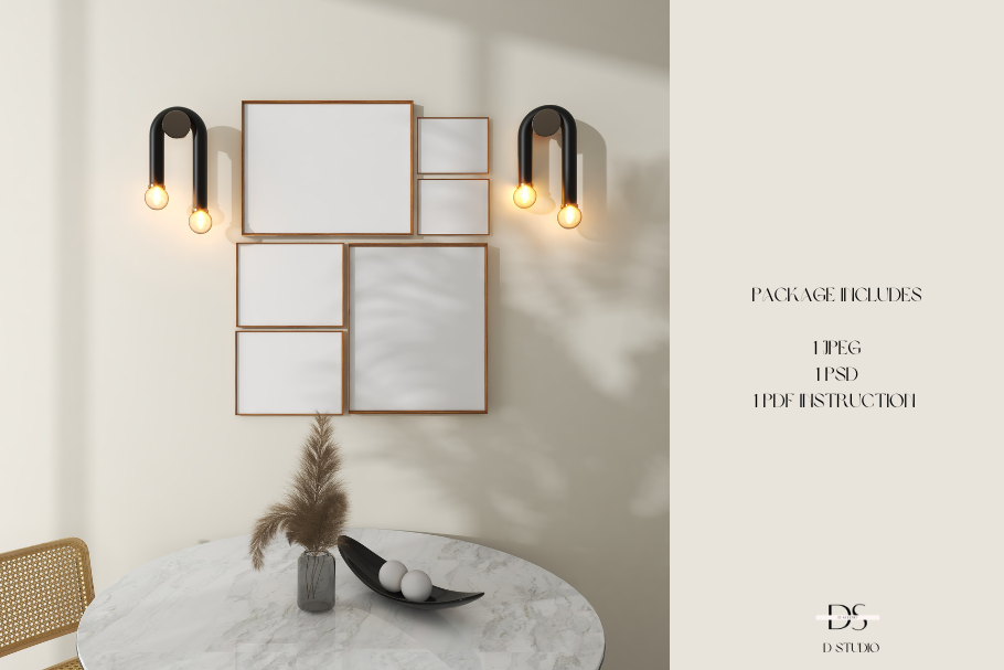 Wall Frame Mockup PSD: M0086