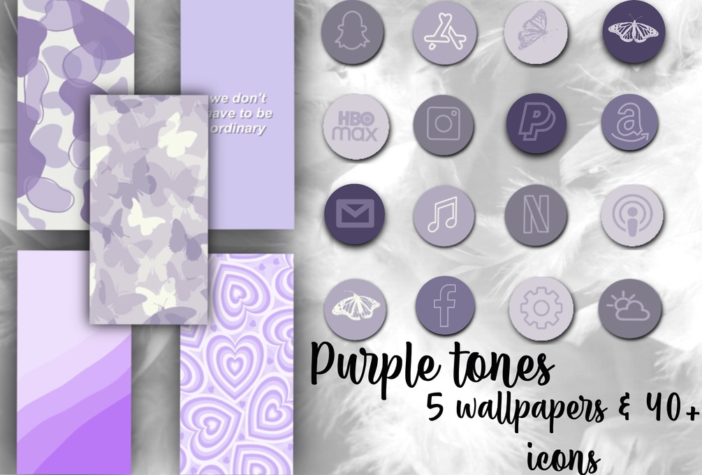 Light purple app icon and wallpaper set