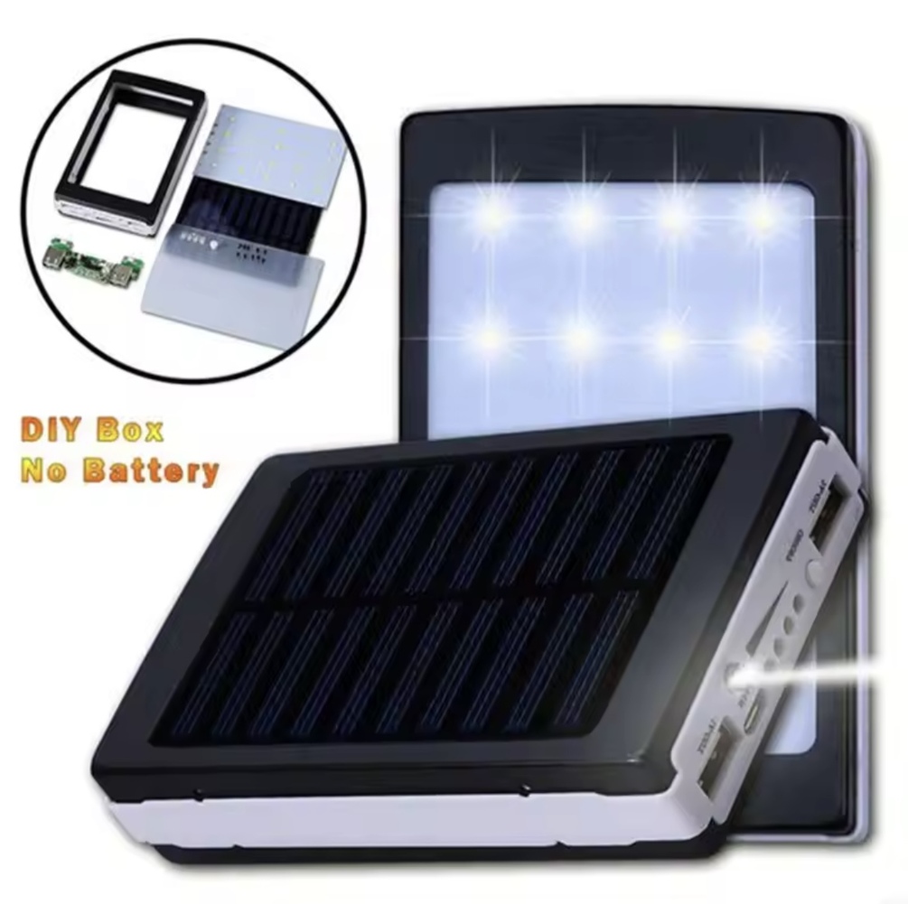 Q6PA 18650 Powerbank Cover Solar Energy Charging for Mobile Phone ...