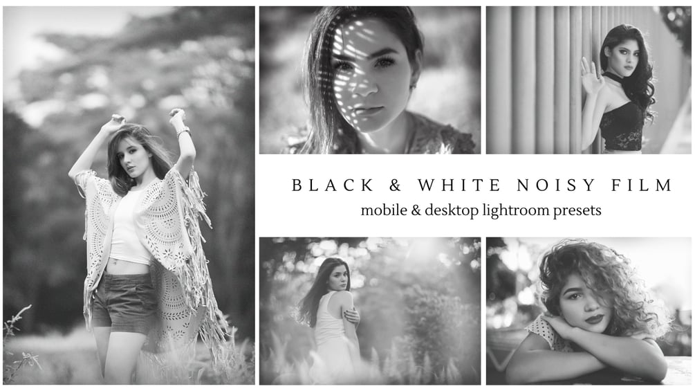 Black and White Noisy Film - Lightroom Presets for Portraits