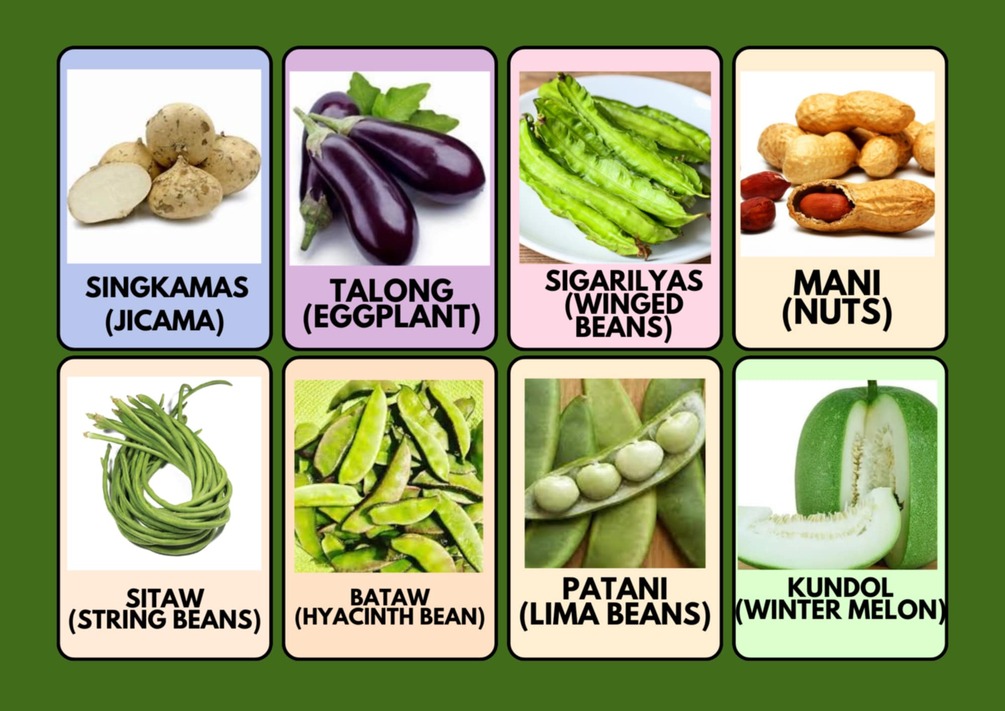 MM Bahay Kubo Vegetables & Fruits Flashcards