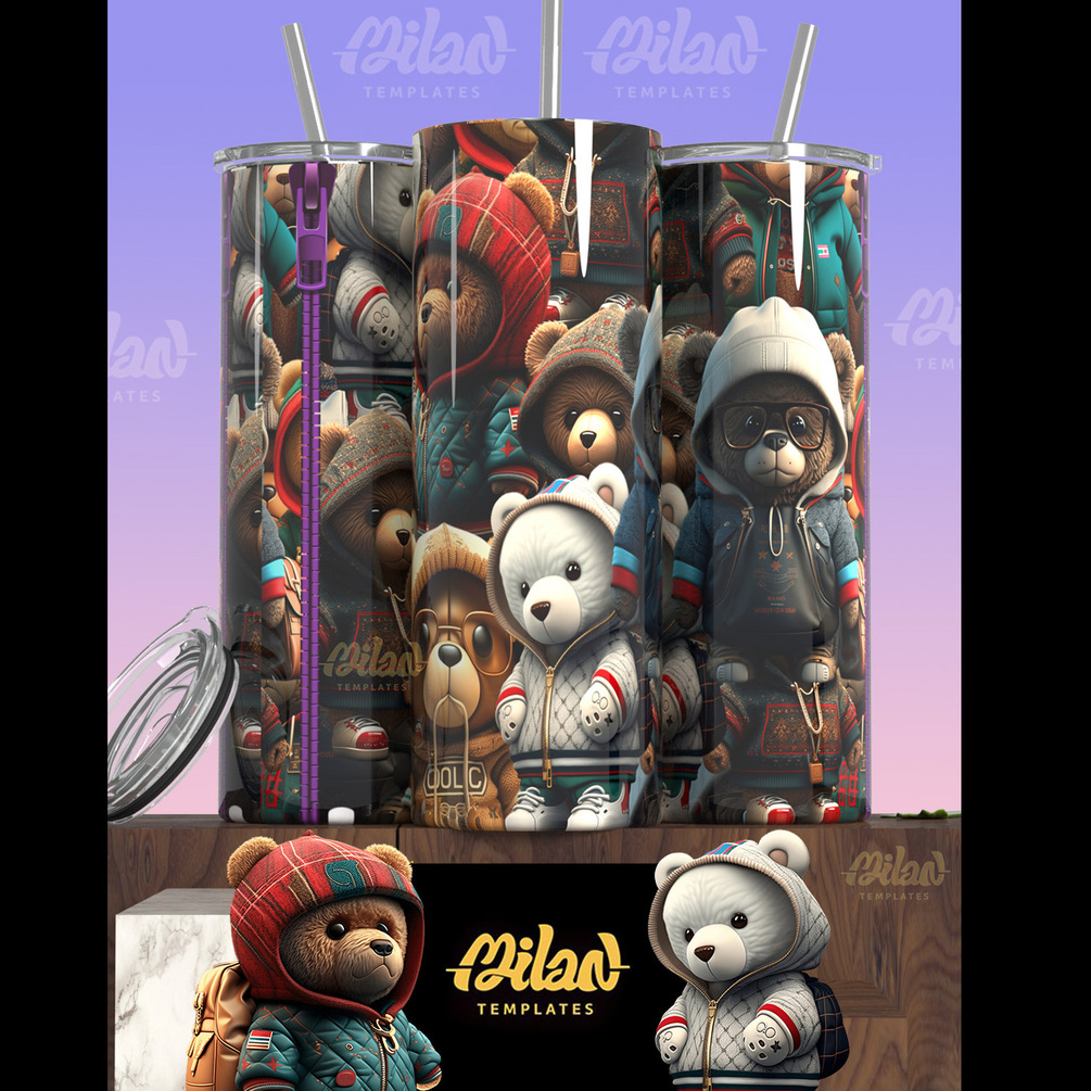 Bear Tedd - Fashion + Tumbler + mug + PNG
