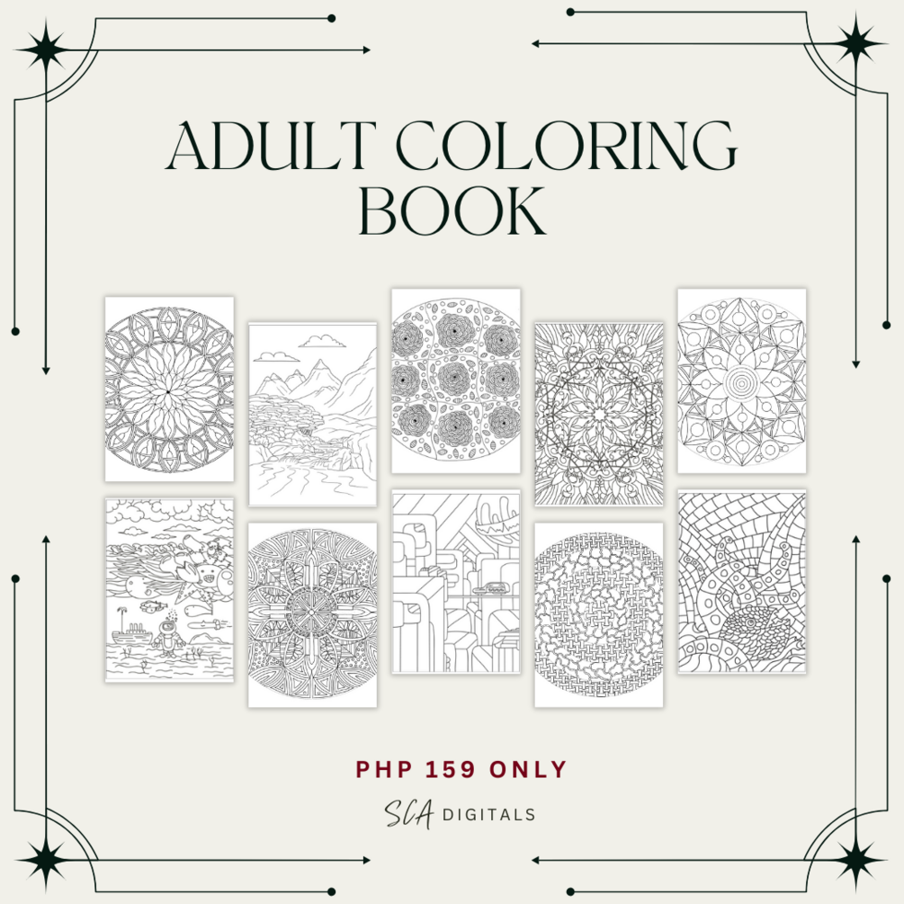 Adult Coloring Book – 70+ Patterns