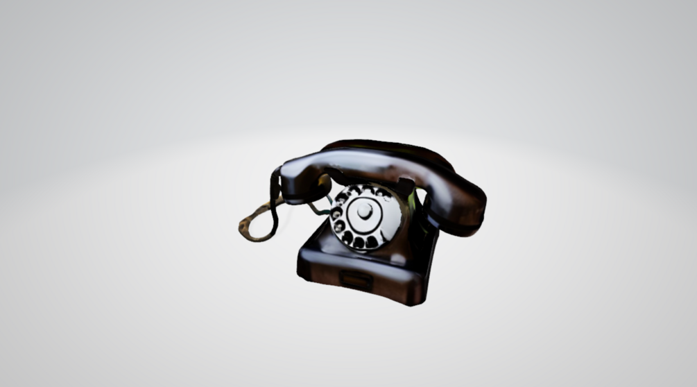 Detailed 3D Model of a Classic Rotary Phone