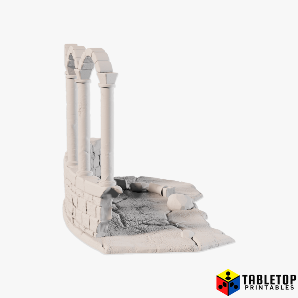 Fantasy Medieval Ruined Columns - Digital STL Files