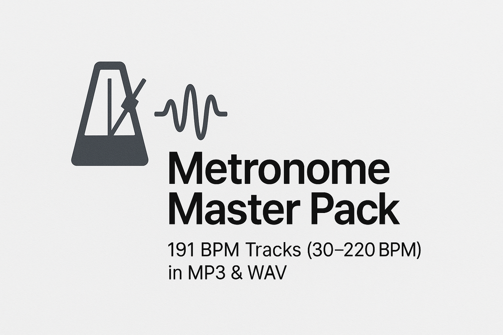 Metronome Master Pack – 191 BPM Tracks (30–220 BPM) in MP3 & WAV