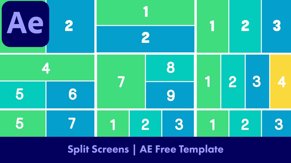 Split Screens After Effects Template