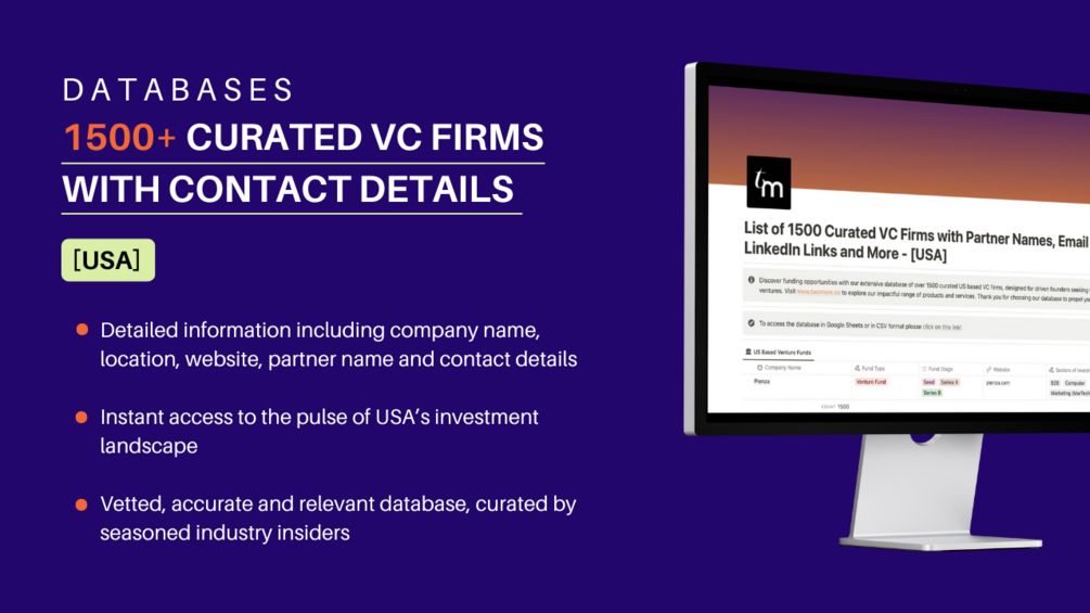 List of 1500+ Curated VC Firms with Contact Details [USA]